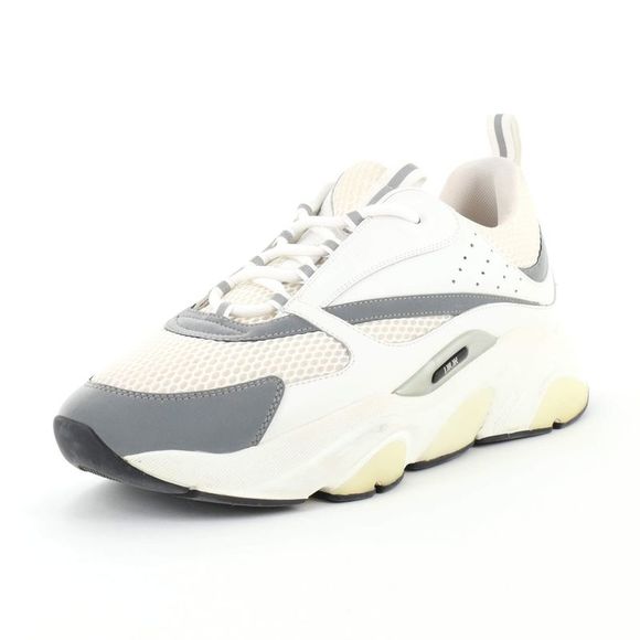Dior | Shoes | Christian Dior Mens B22 Sneakers Leather And Mesh White ...